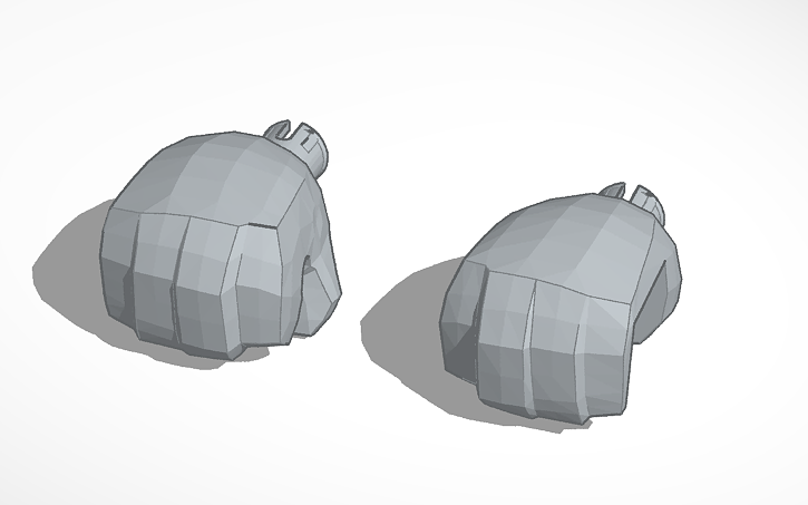 3D design Lego hands - Tinkercad