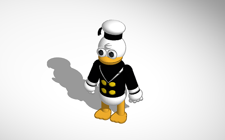 3D design Donald Duck - Tinkercad