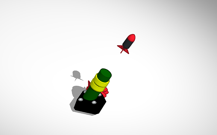 3D design mortar weapon design from tds | Tinkercad
