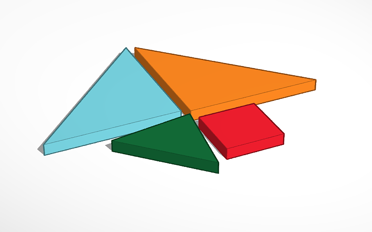 3D design Tangram - Tinkercad