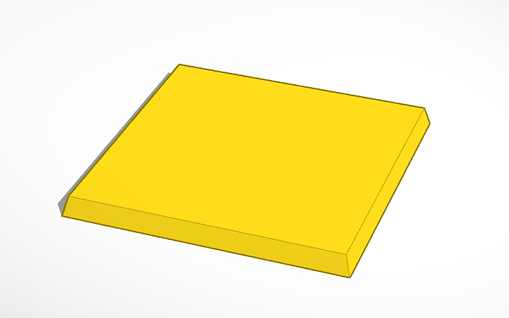 3D design 50mm Square Base w/ 4 Magnet Holes - Tinkercad