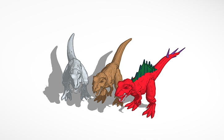 3D design Dinosaurs : Rexes - Tinkercad