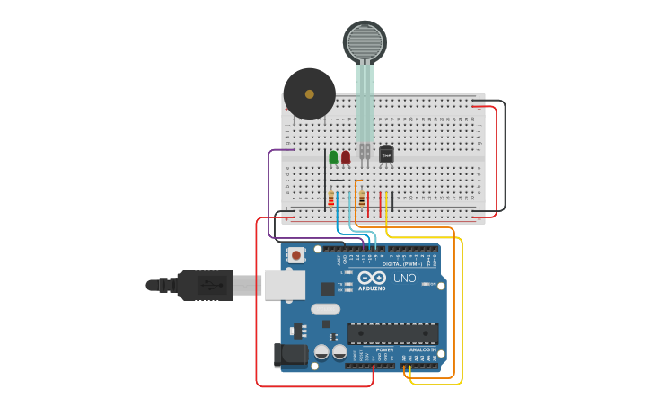 Circuit design Pressure Plate & Force Sensor Circuit | Tinkercad