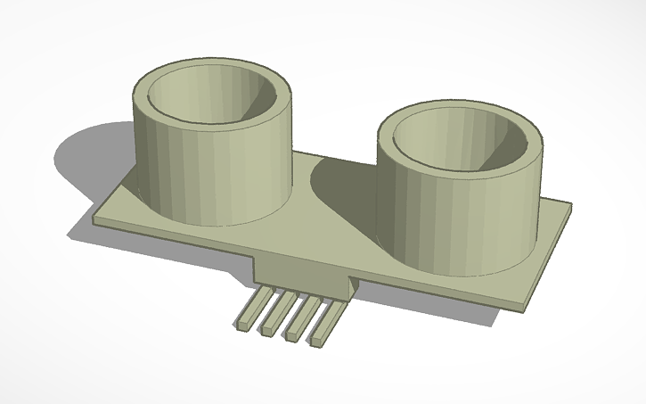 3D design Sensor de Ultrasonidos - Tinkercad