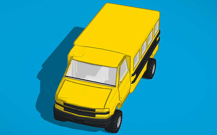 3D design Chevy Astro School Bus - Tinkercad