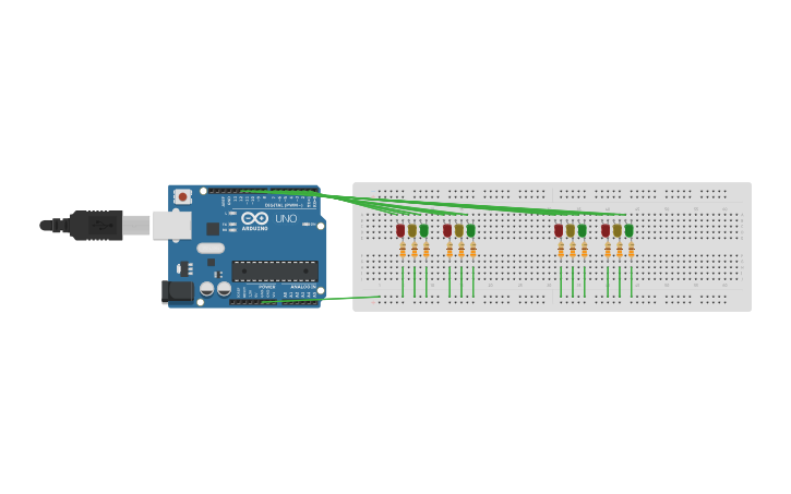 Circuit design four-way Traffic Light intersection virtual model ...