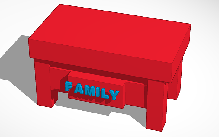 3D design stool - Tinkercad