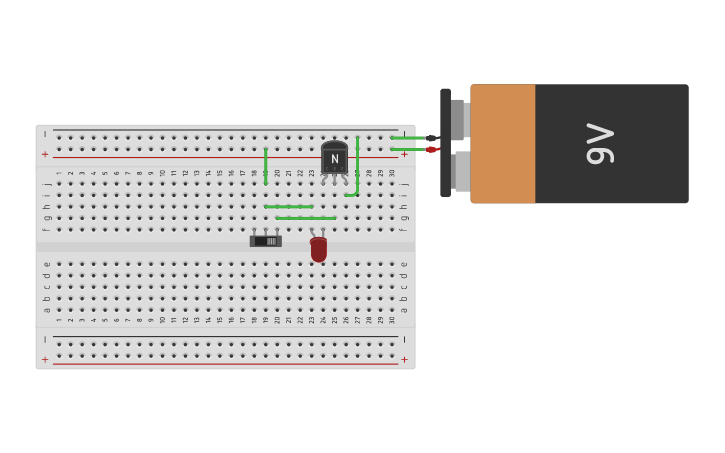 Circuit design Copy of One Transistor Touch Circuit - Tinkercad