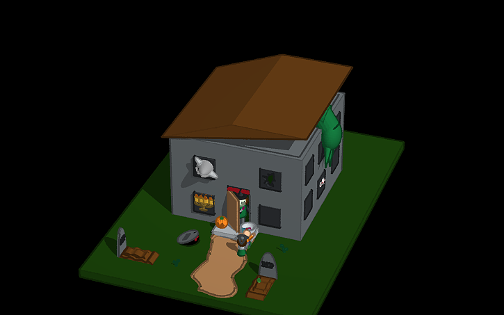 3D design Haunted House (Happy Halloween!) - Tinkercad