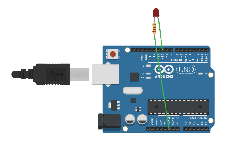 Circuit design Hello World arduino - Tinkercad