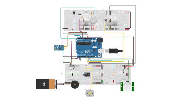 Circuit design SAFE HOUSE - Tinkercad