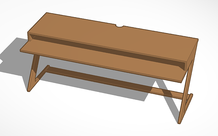 3D design mid modern desk | Tinkercad