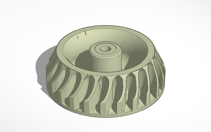 3D design water turbine - Tinkercad