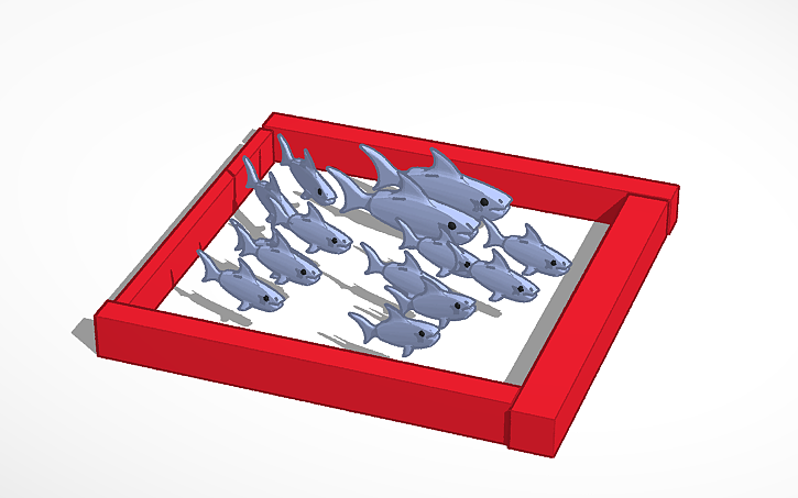 3D design fish school - Tinkercad