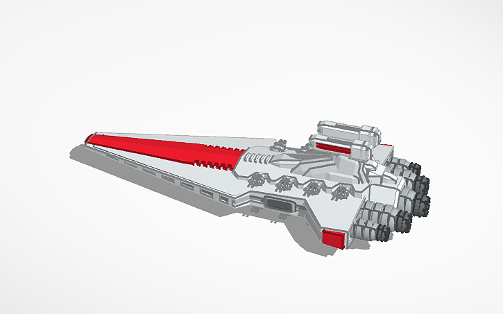 3D design My take on a Venator Class Star Destroyer - May 2024 - Tinkercad