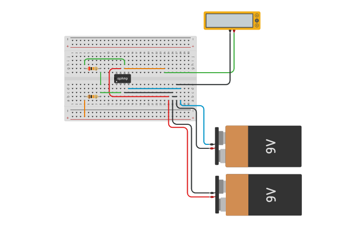 Circuit Design Inverting Amplifier Tinkercad