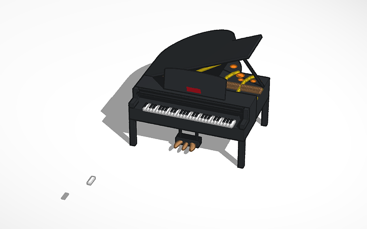 3D design piano - Tinkercad