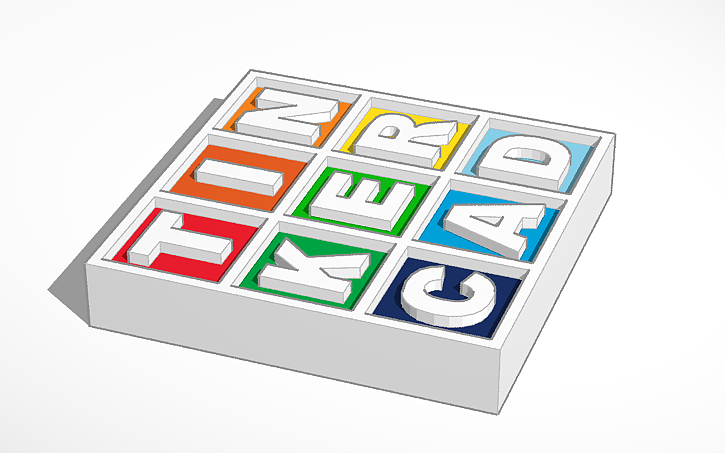 3D design tinkercad logo | Tinkercad