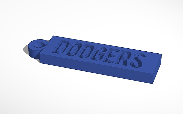 3D design Dodgers - Tinkercad