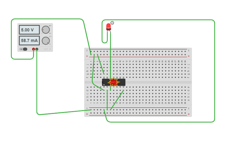 Circuit design OR Gate | Tinkercad