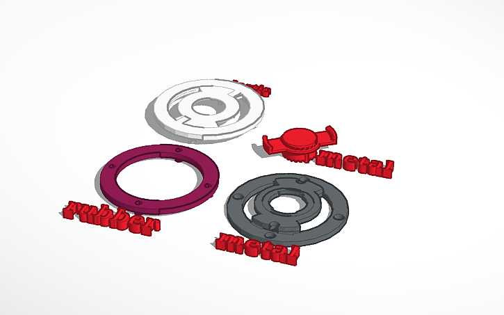 3D design beyblade burst dual spin layer+dual spin chip - Tinkercad