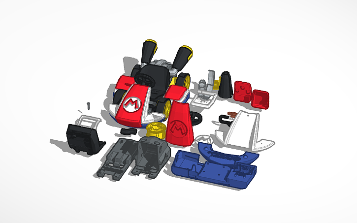 3D design MarioKart Path-Following Robot | Tinkercad