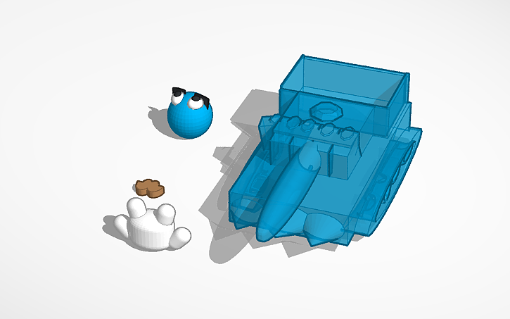 3D design goofy tank 445 - Tinkercad