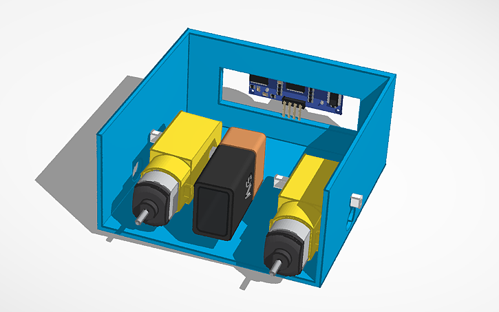 3D design robot mini sumo - Tinkercad