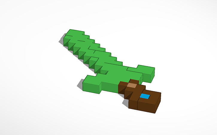 3D design minecraft sword - Tinkercad
