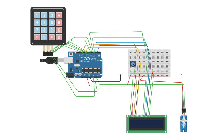 Circuit design smart lock - Tinkercad