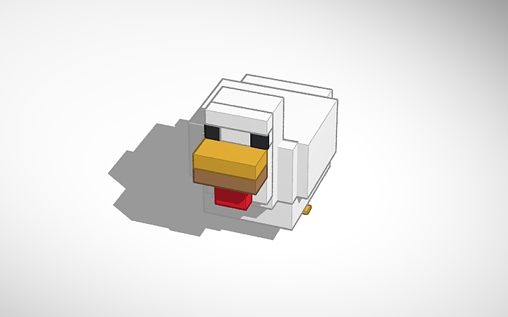 3D design minecraft chicken | Tinkercad