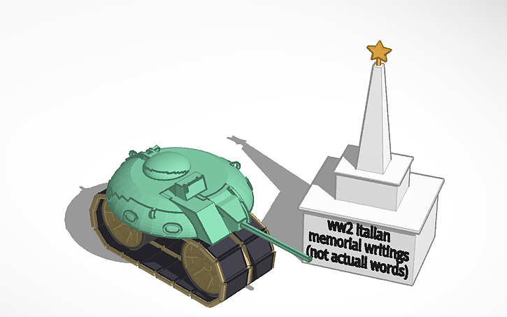 3D design the tonk(italian war memorial)(meme) | Tinkercad