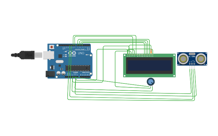 Circuit design Uso de LCD 16x2 - Tinkercad