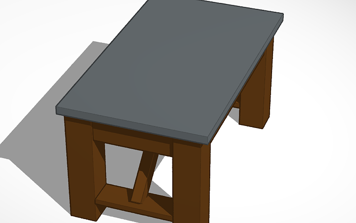 3D design Concrete Table - Tinkercad