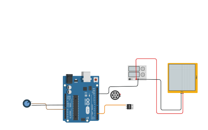 Circuit design Arduino Trottinette - Tinkercad