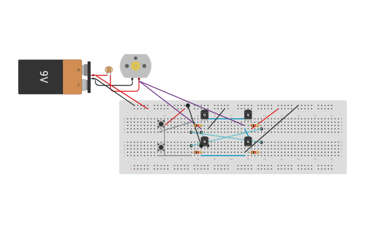Circuit design Circuito Motor dc - Tinkercad