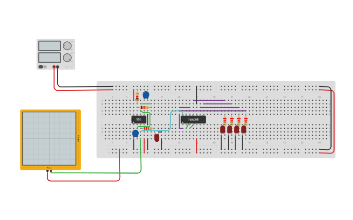 Circuit design Mod-12 Counter Circuit | Tinkercad