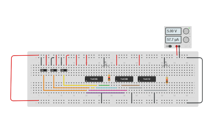 Circuit design FULL ADDER USING LOGIC GATES | Tinkercad