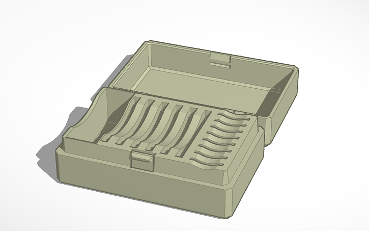 3D design Hinged SD Card Box - Tinkercad
