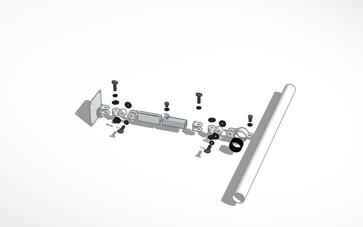 3D design Monitor Arm Exploded - Tinkercad