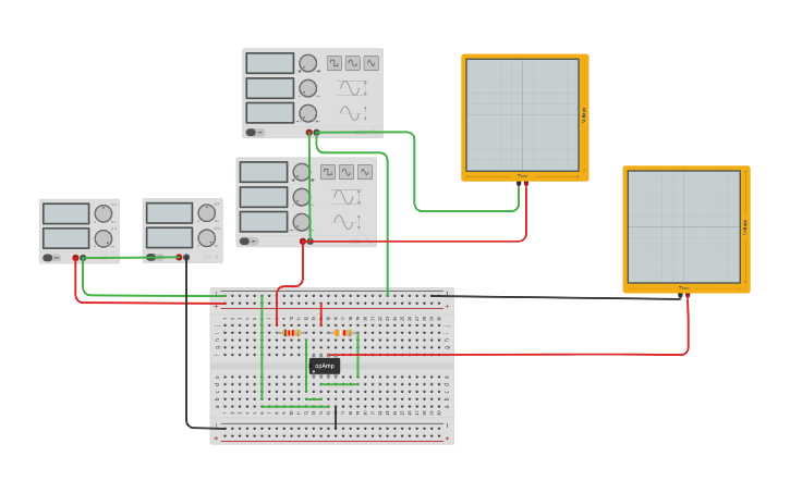 Circuit Design Opamp Inversora Tinkercad