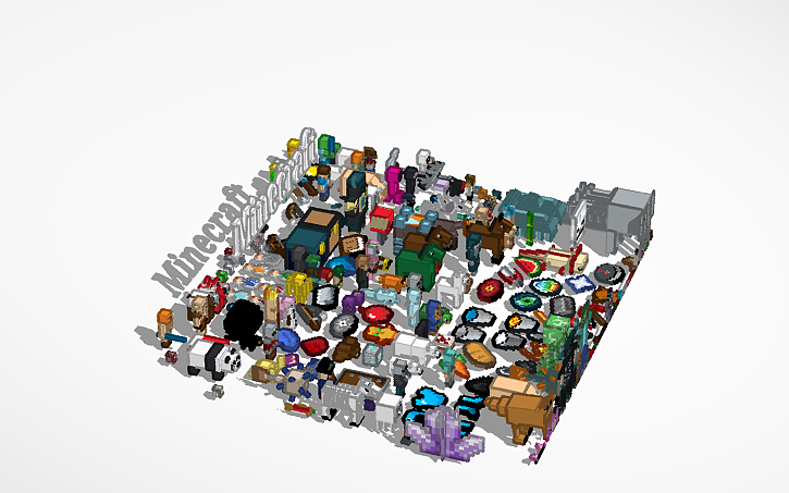 3D design MINCRAFT WORLD NO.1 - Tinkercad