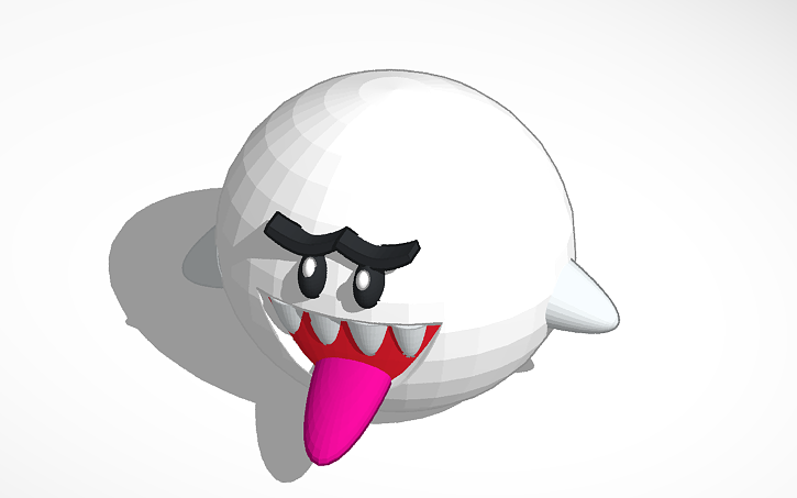 3D design Boo (Super Mario) (Improvement) - Tinkercad