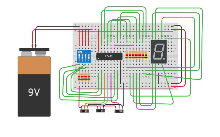 Circuit Design Display 7seg Con Cd4511 Tinkercad