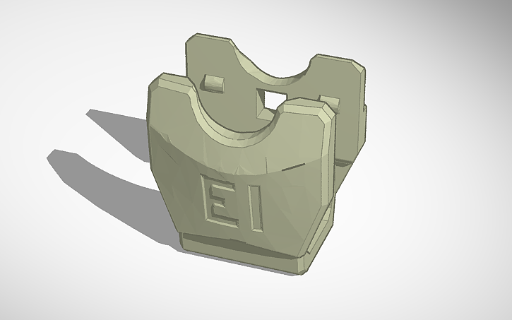 3D design dummy chestplate - Tinkercad