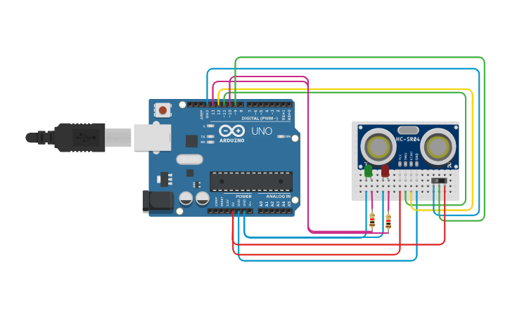 Circuit Design Motion Sensor Tinkercad