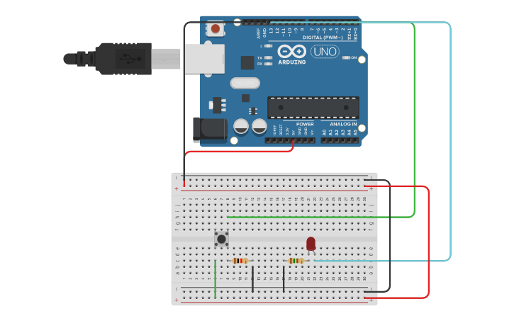 Circuit design Copy of Atividade Pull up / Pull down 2 - Tinkercad