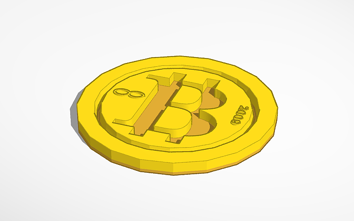 3D design Bitcoin - Tinkercad