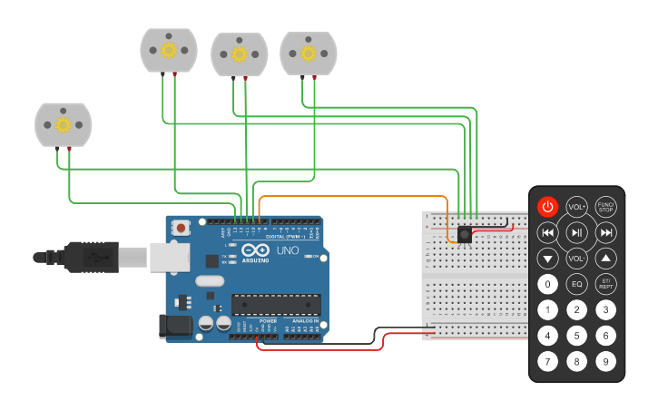 Circuit Design Robot Ensamblador Tinkercad