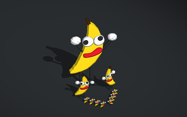 3d Design Peanut Butter Jelly Time Funny Banana Performers Tinkercad